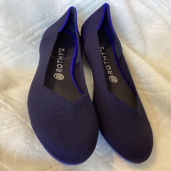 Rothy's | Shoes | Rothys The Flat Maritime Navy Knit Fabric Slip On ...